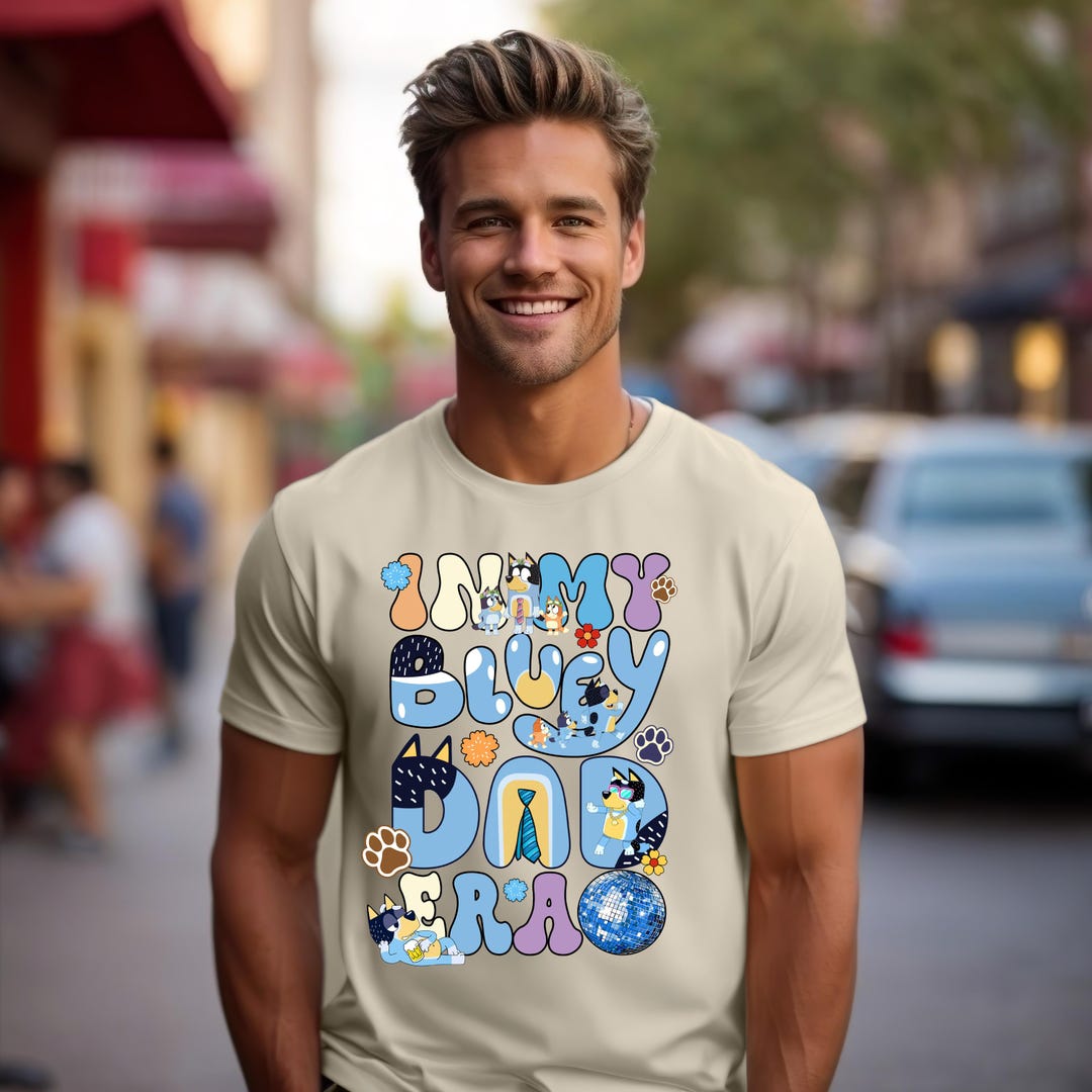 In My Bluey Dad Era Shirt/bluey Daddy Shirt/comfort Colors Dad Bluey ...