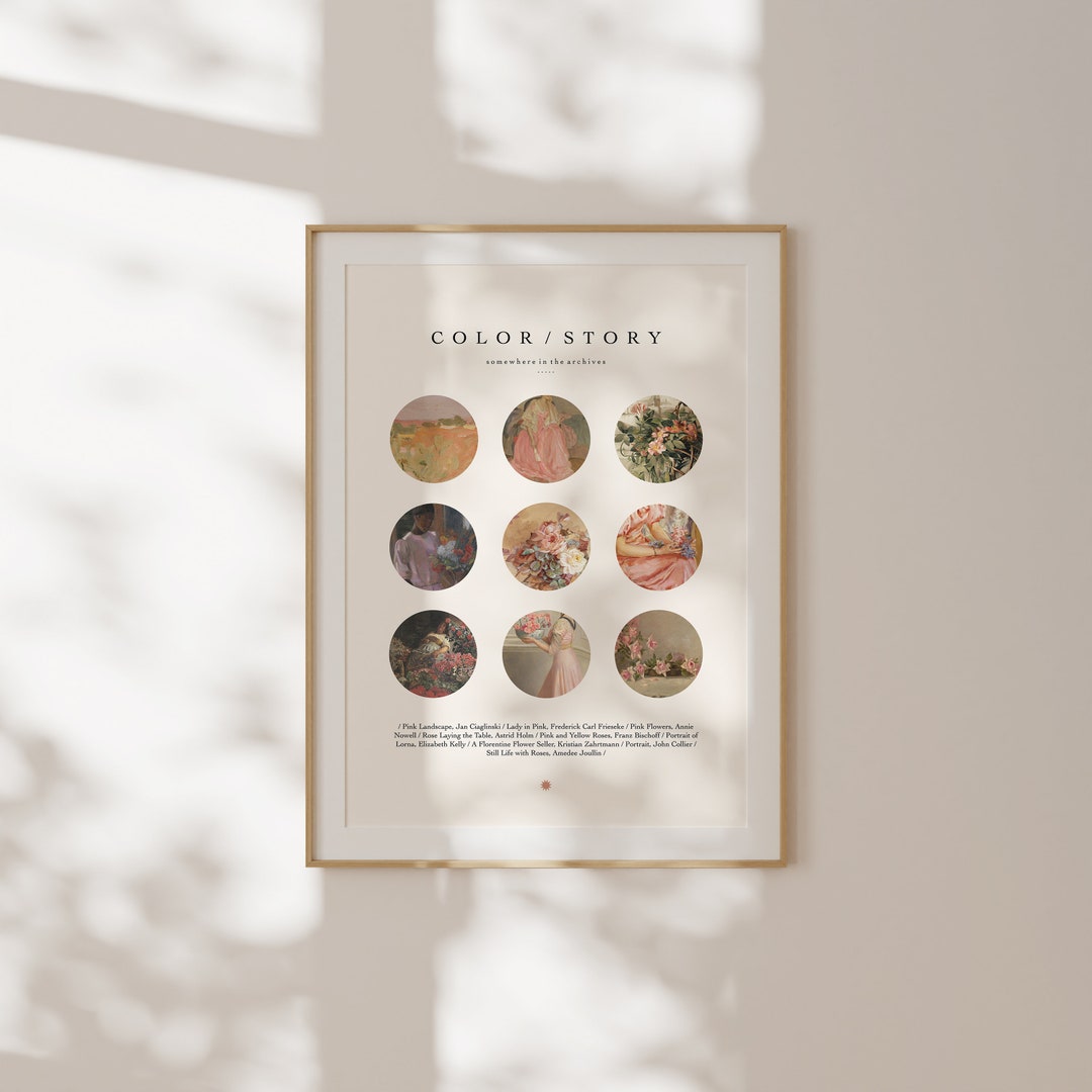 Soft Playful Pink Color Story / Museum Academia Mood Digital Art Print ...