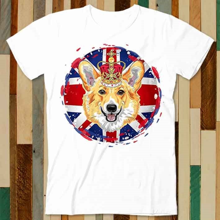 Platinum Jubilee Corgi Crown King Coronation Union Jack Flag T - Etsy UK