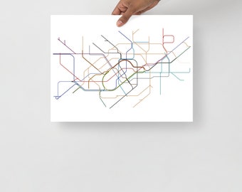 London Tube Map Poster - Etsy UK