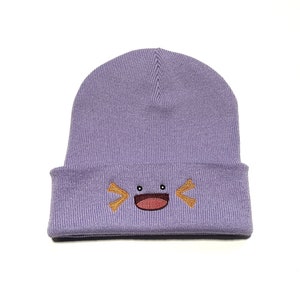 Embroidered Wooper Inspired Beanie | Hat | Adult Gift | Kawaii - Etsy