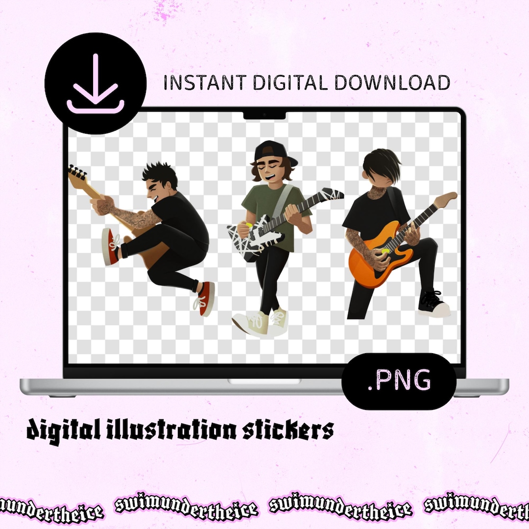 Pierce the Veil Stickers DIGITAL DOWNLOAD Png Printable Downloadable ...