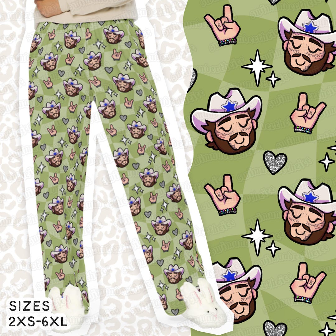 Posty PJ Pants - Green Checker | Post Malone Pajamas Lounge Pants Cute ...