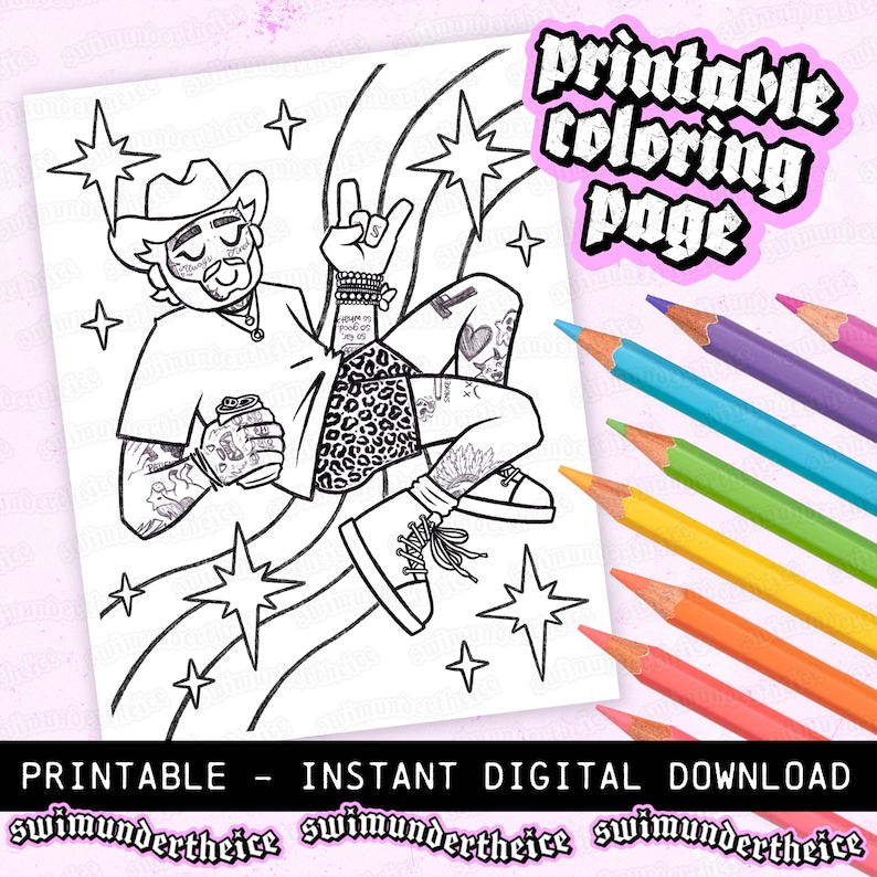 Posty Coloring Page | Instant Digital Download Printable Art Activity ...