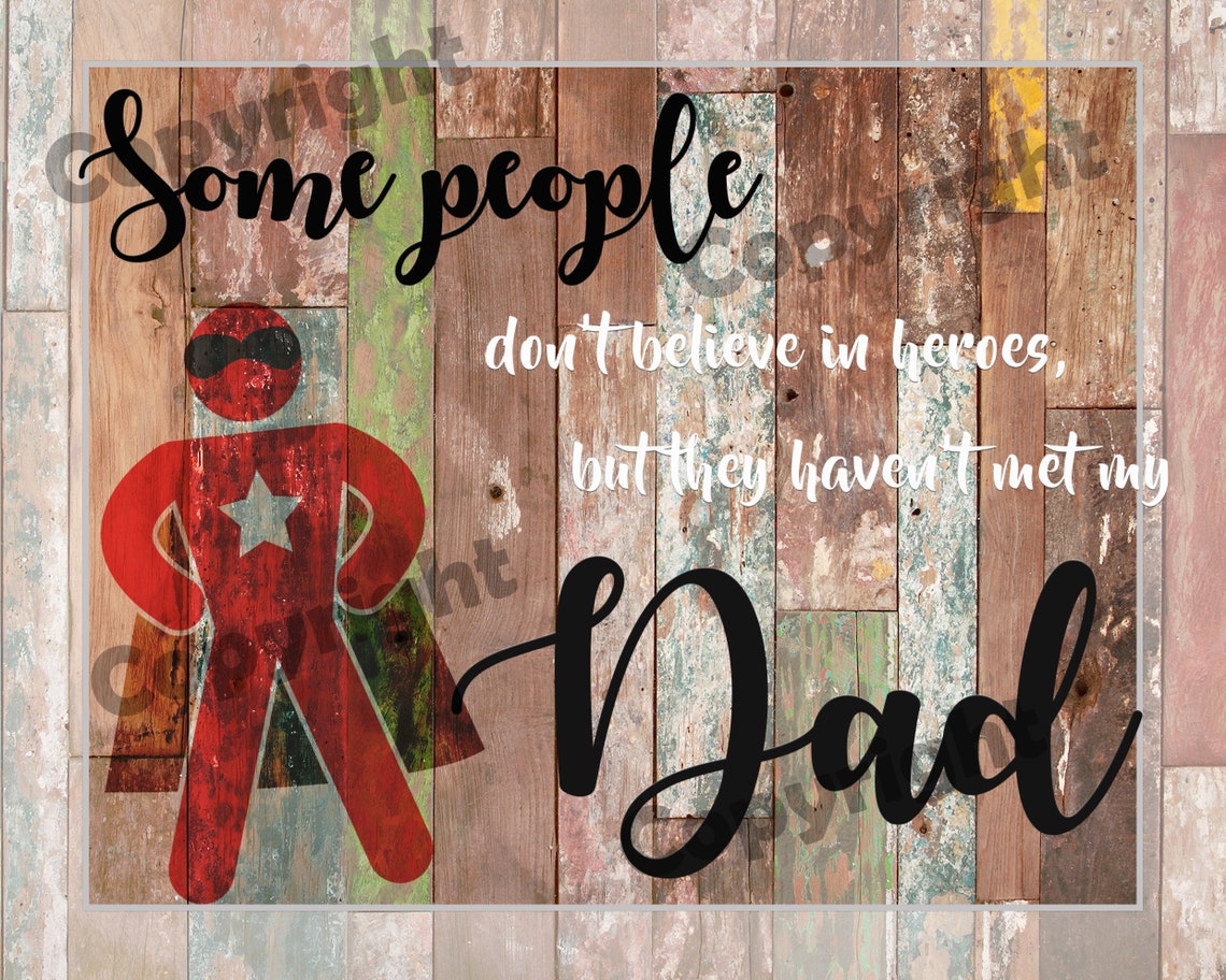 Father's Day Superhero Poem Digital Download - Etsy