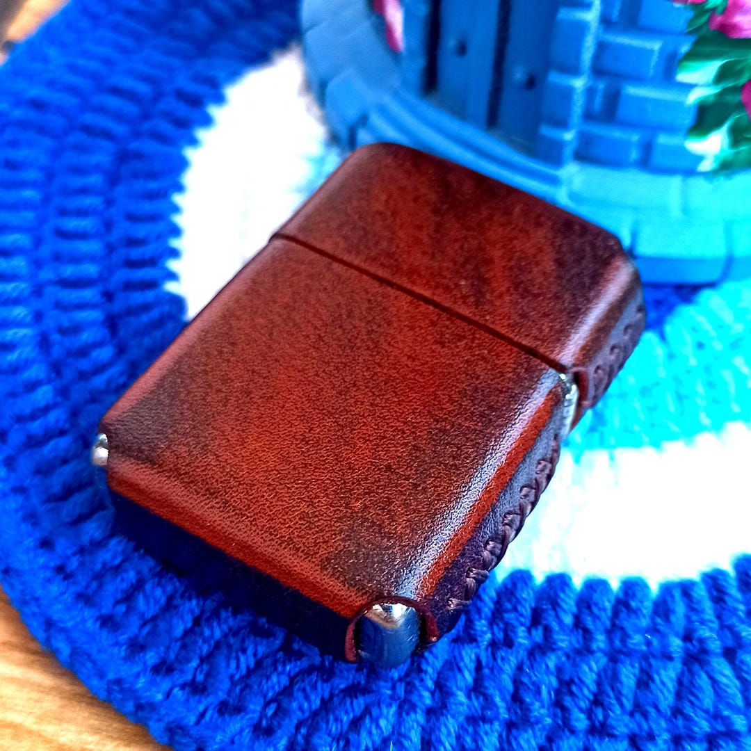 Handcrafted Leather Zippo Lighter Case. - Etsy