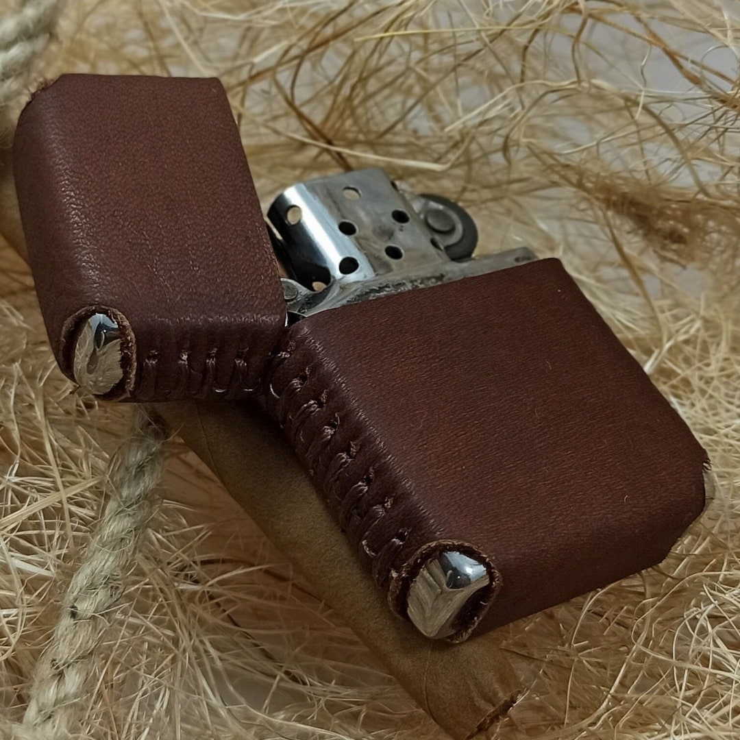 Leather Lighter Case Handmade Leather Product Lighter Coating - Etsy