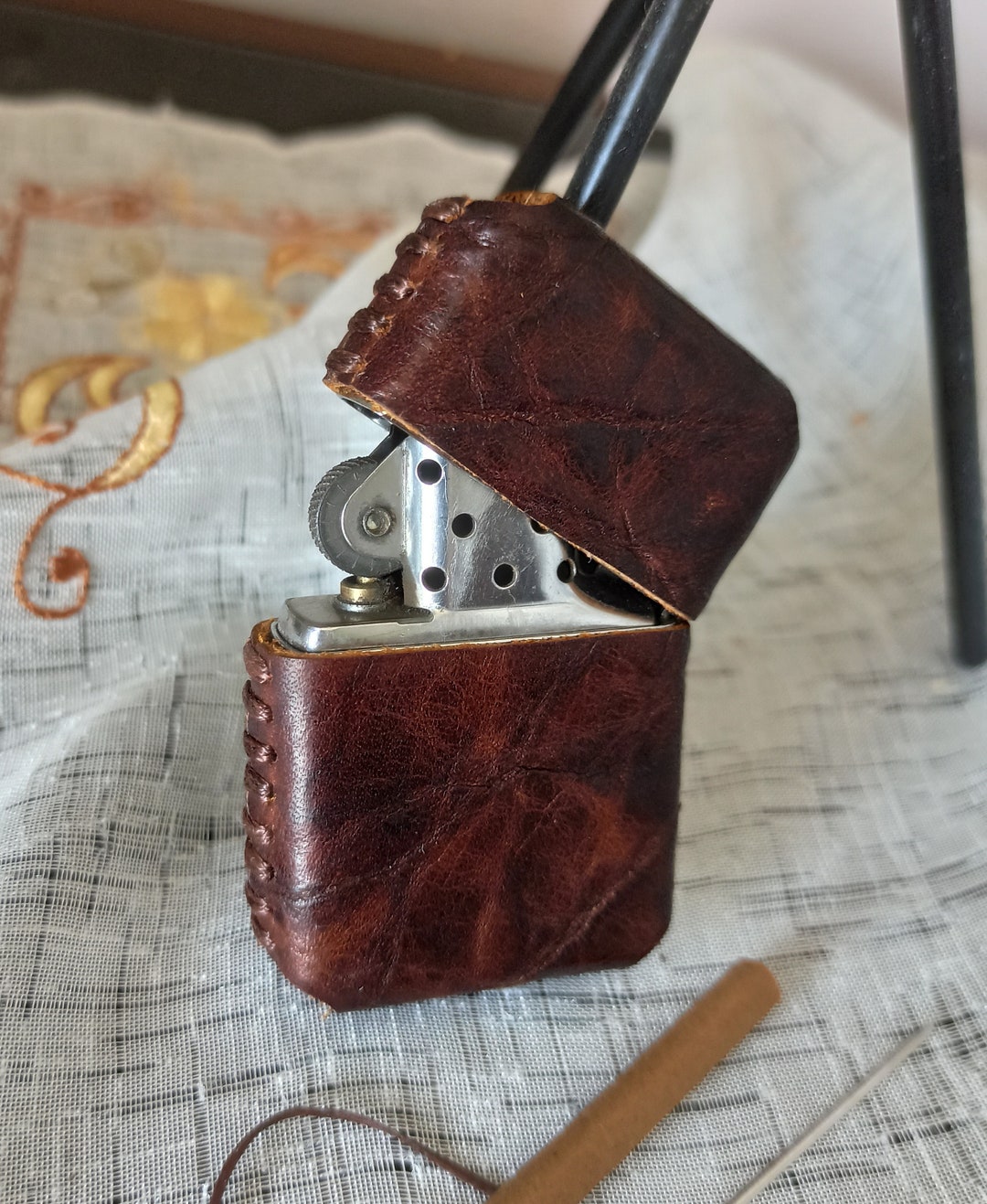 Leather Lighter Case Handmade Leather Product Lighter Coating - Etsy