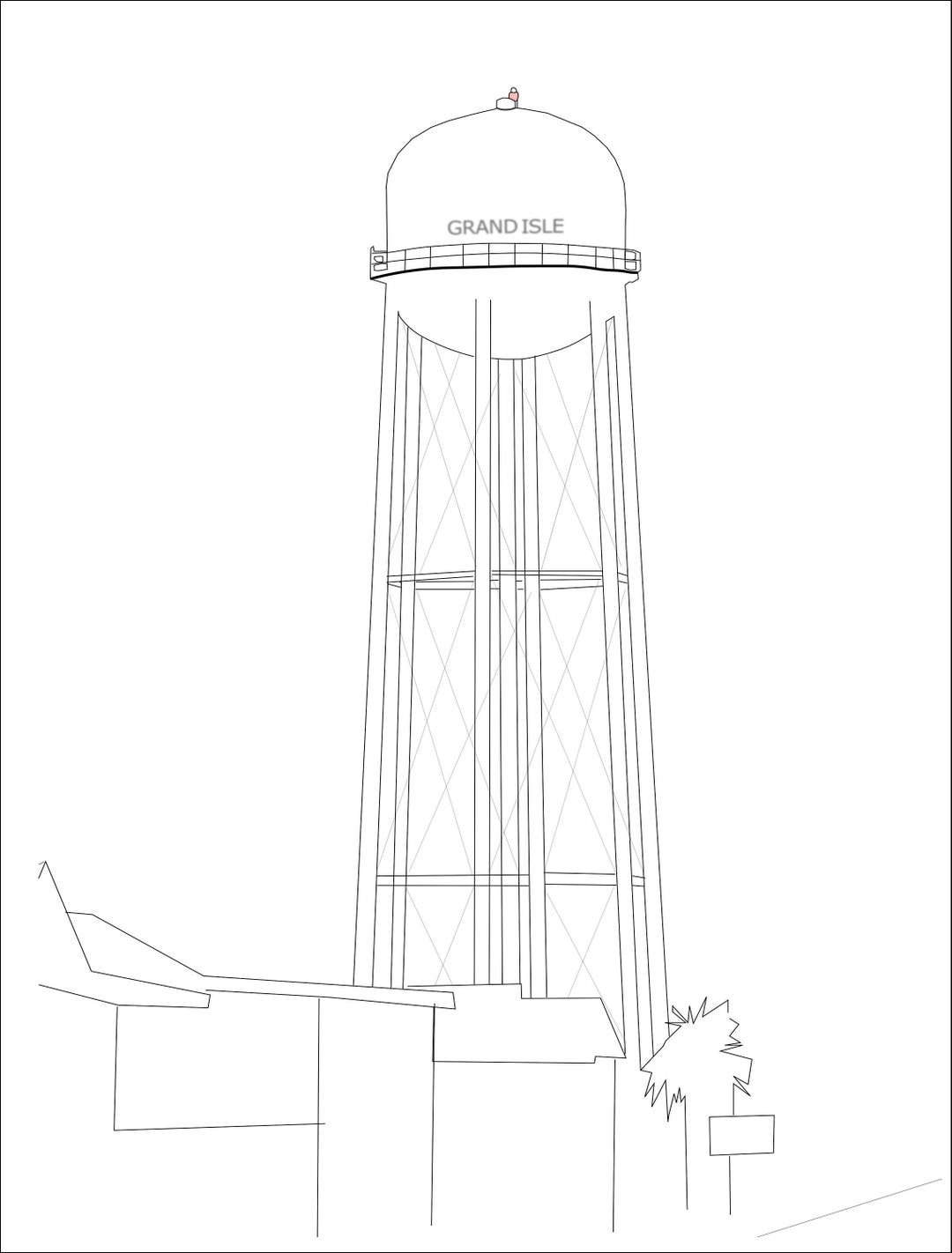 Water Tower (now Gone) Grand Isle, LA - Etsy