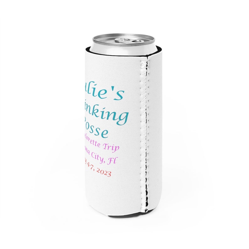 Personalized Bachelorette With QR Code Slim Can Cooler - Etsy