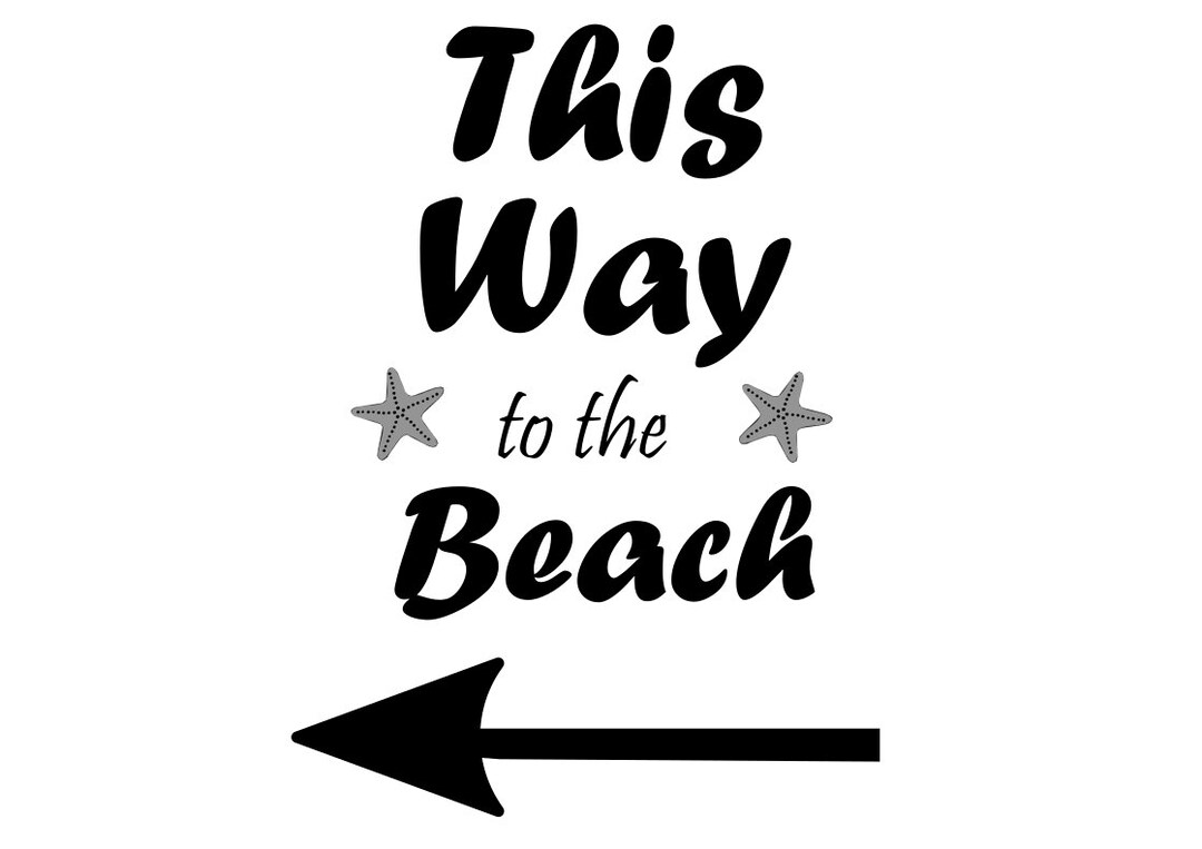 This Way to the Beach PNG Sign - Contact Me for Other Colors - Etsy