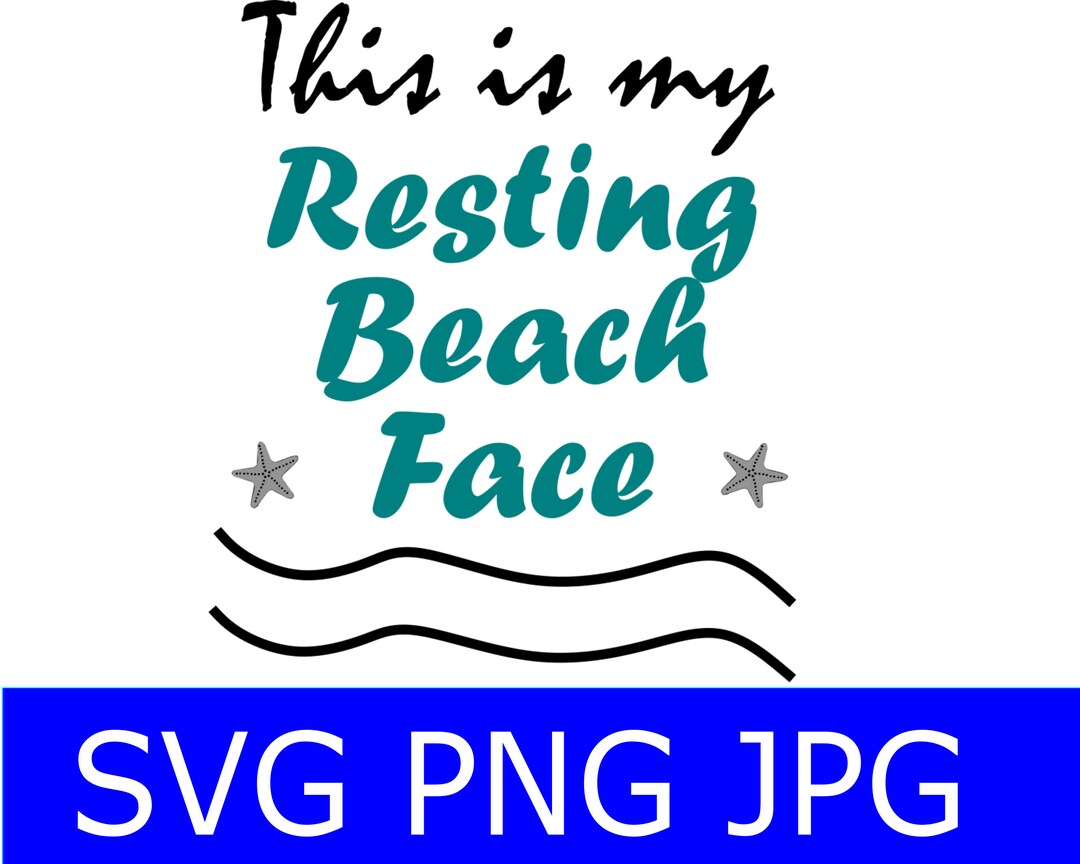 Resting Beach Face SVG - Etsy