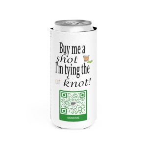 Personalized Bachelorette With QR Code Slim Can Cooler - Etsy