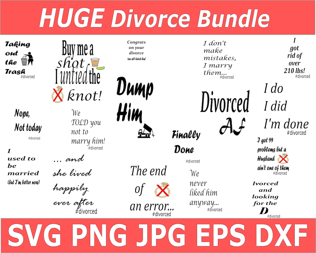 Huge Divorced SVG Bundle - Etsy