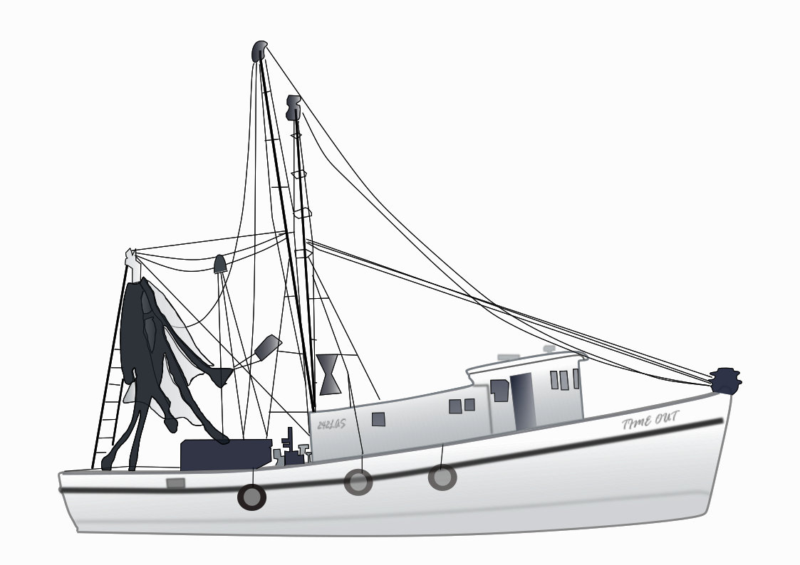 Shrimp Boat Drawing