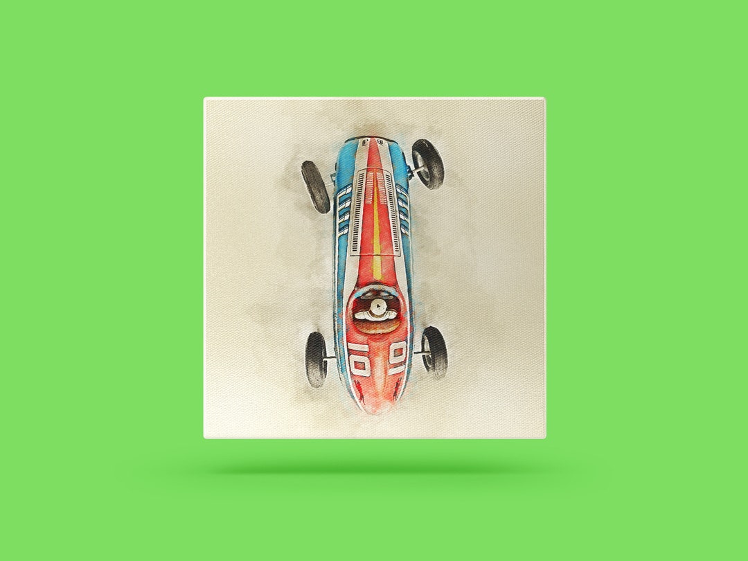 Watercolor F1 Race Car, Vintage Race Car, 5000x5000 Pxl 300 Dpi Jpg ...