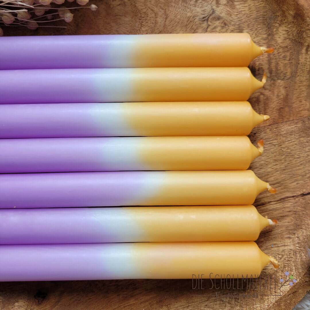 Dipdye Candles in Beautiful Colors, Stick Candle, Paraffin Candle ...