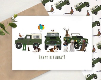 Land Rover Defender Birthday Card - Etsy