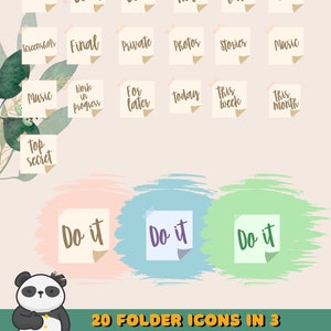Desktop Wallpaper Organizer With 110 Cute Icons for Mac and Windows - Etsy