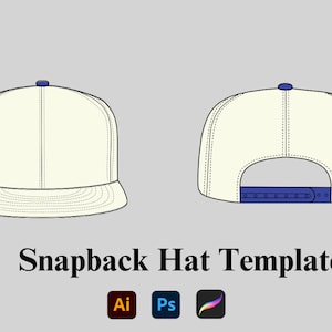 Snapback Hat Clothing Template Vector - Etsy