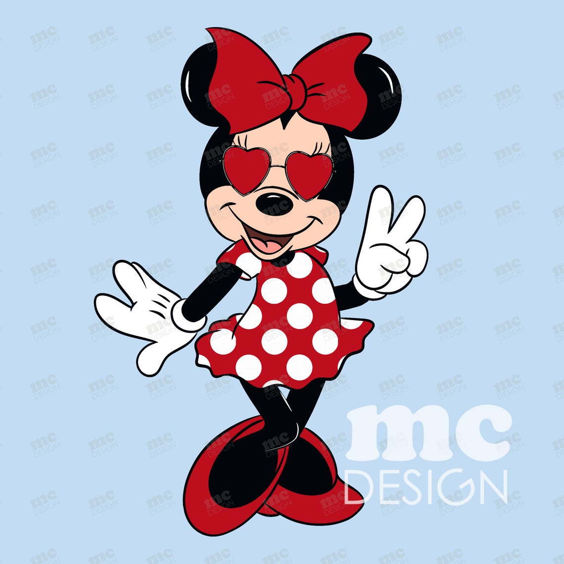 Minnie Mouse PNG File | Minnie Peace and Love | Minnie Sublimation ...