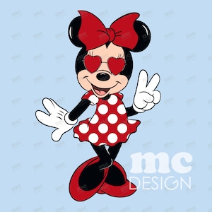 Minnie Mouse PNG File | Minnie Peace and Love | Minnie Sublimation ...