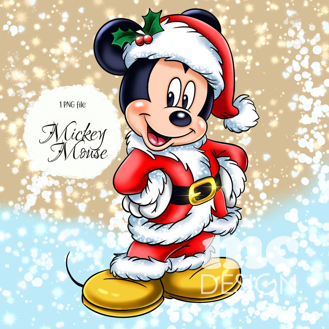 Mickey Mouse PNG File | Mickey Christmas | Mickey Sublimation Design ...