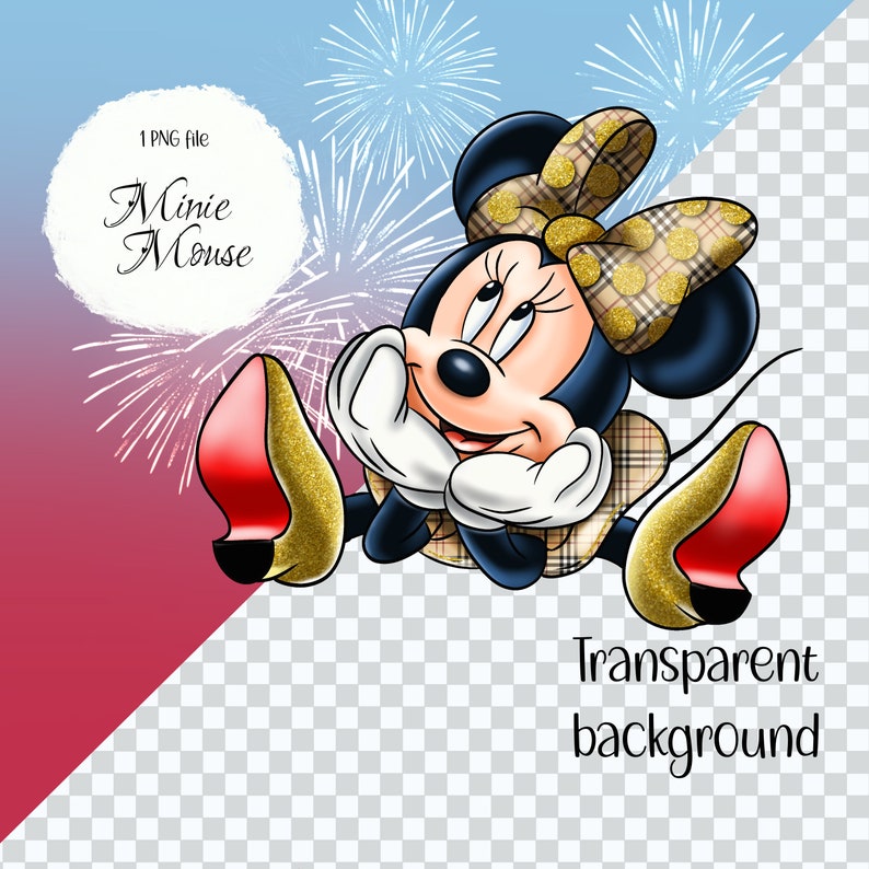 Minnie Mouse PNG File Minnie Sitting Minnie Sublimation Design Minnie ...