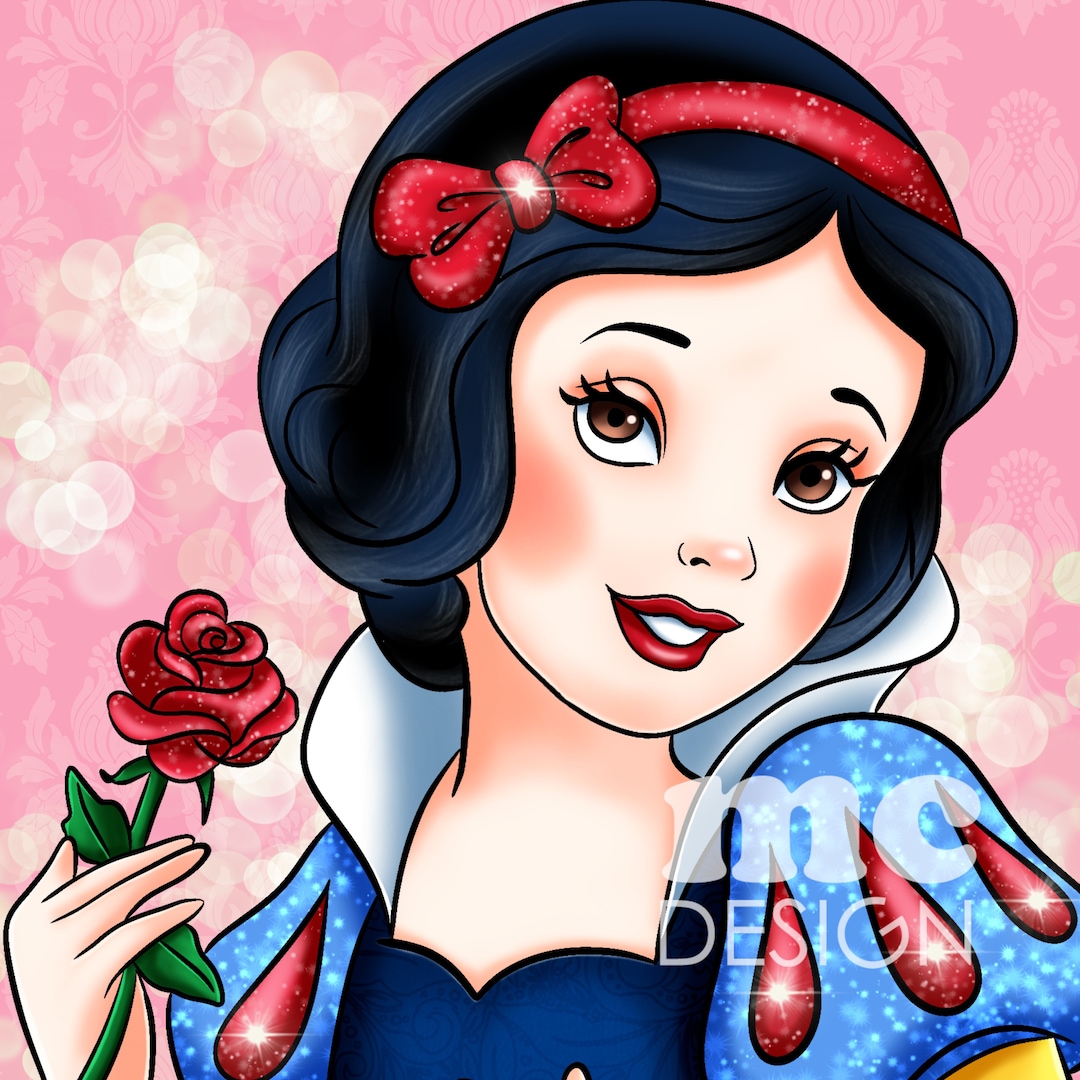 Half Body Princess Snow White | PNG File | Digital Illustration ...