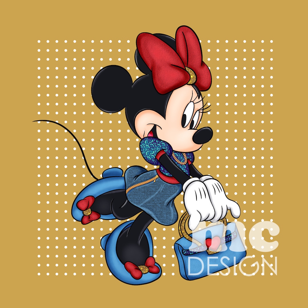 Minnie Mouse PNG File Minnie Red Blue Minnie Sublimation Design Minnie ...