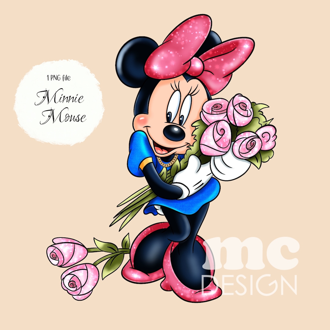 Minnie Mouse PNG File | Minnie Bouquet | Minnie Sublimation Design ...