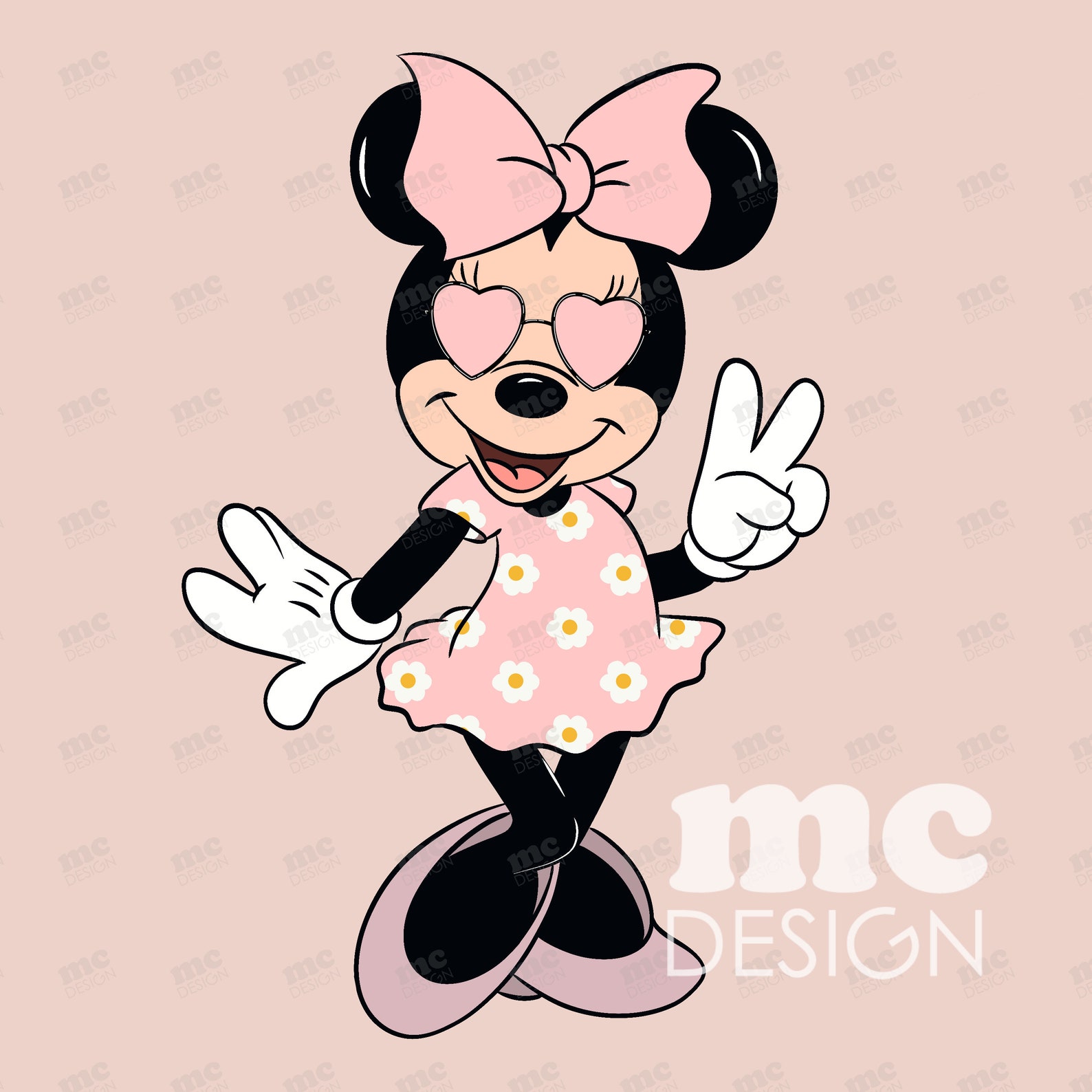 Minnie Mouse PNG File | Minnie Peace and Love | Minnie Sublimation ...