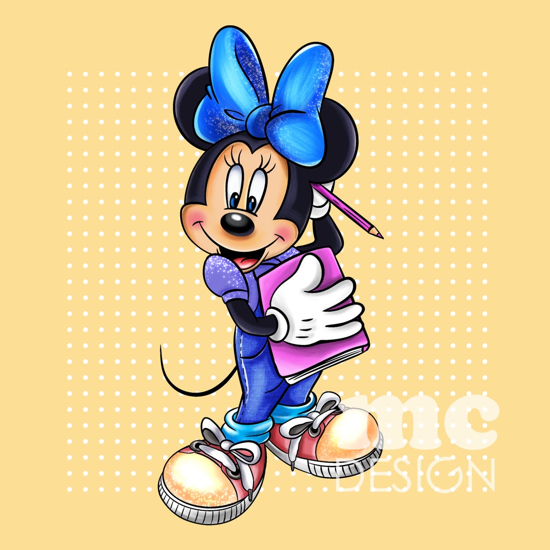 Minnie Mouse PNG File | Minnie Back to School | Minnie Sublimation ...