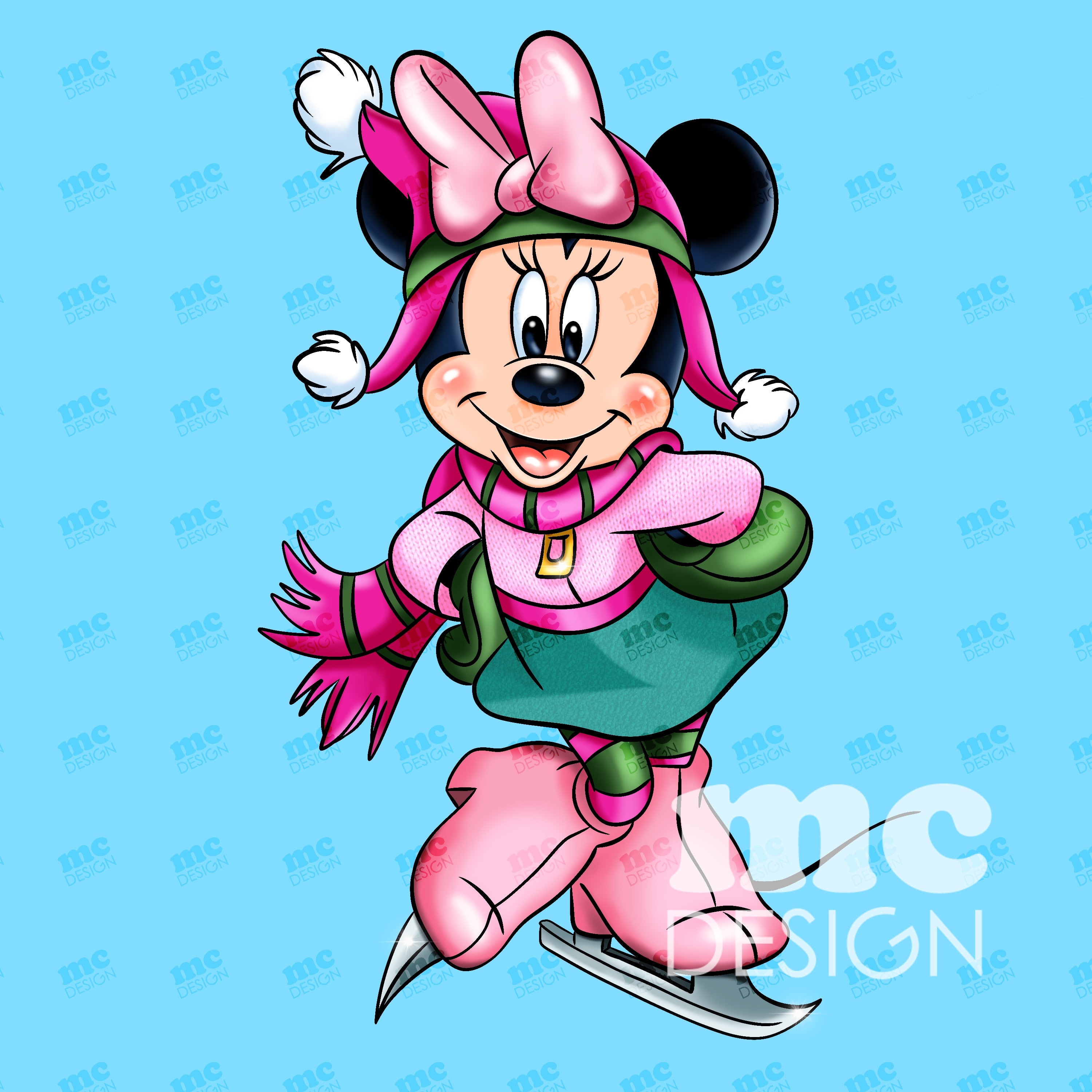 Minnie Mouse PNG File Minnie Winter Minnie Sublimation - Etsy