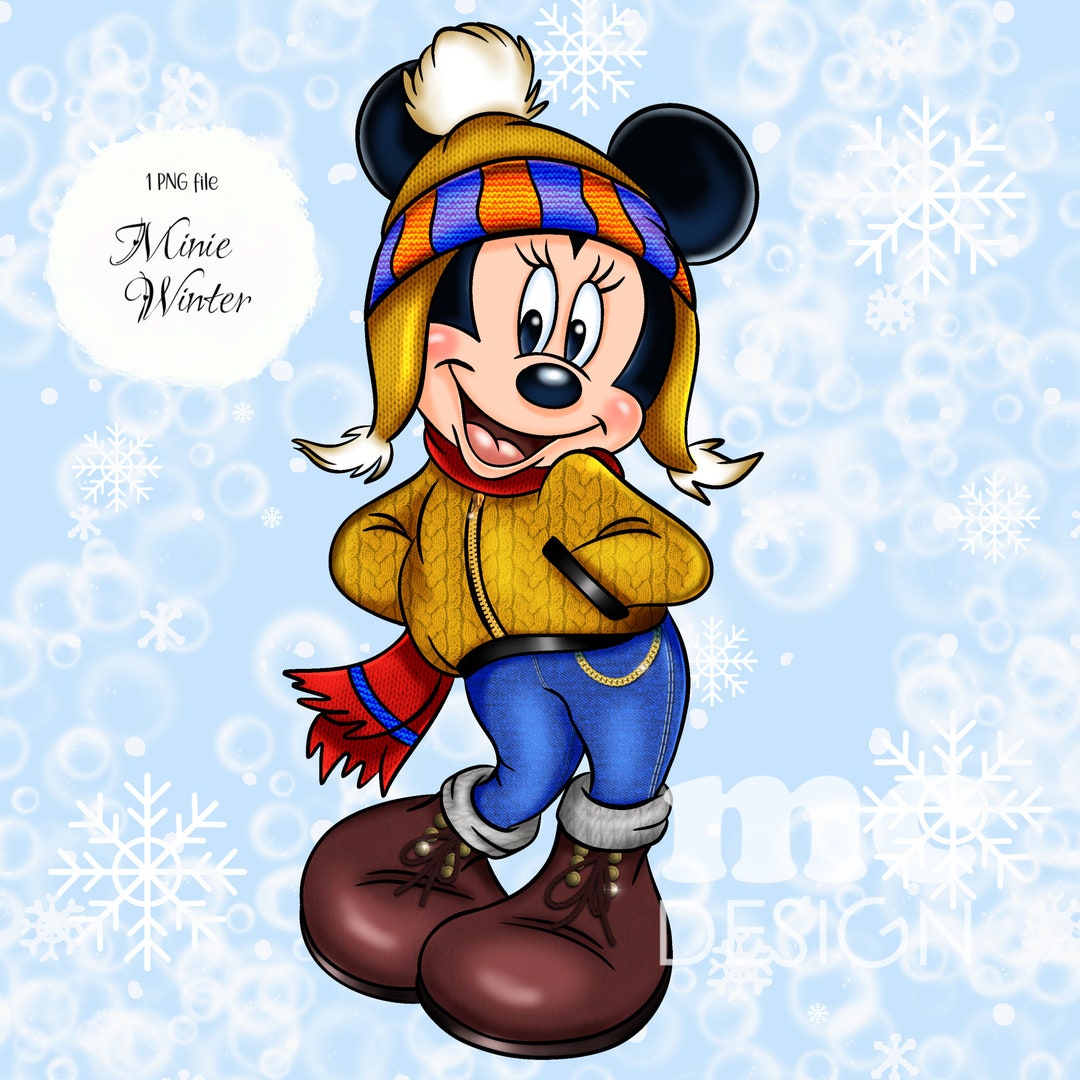 Minnie Mouse PNG File | Minnie Winter | Minnie Sublimation Design ...