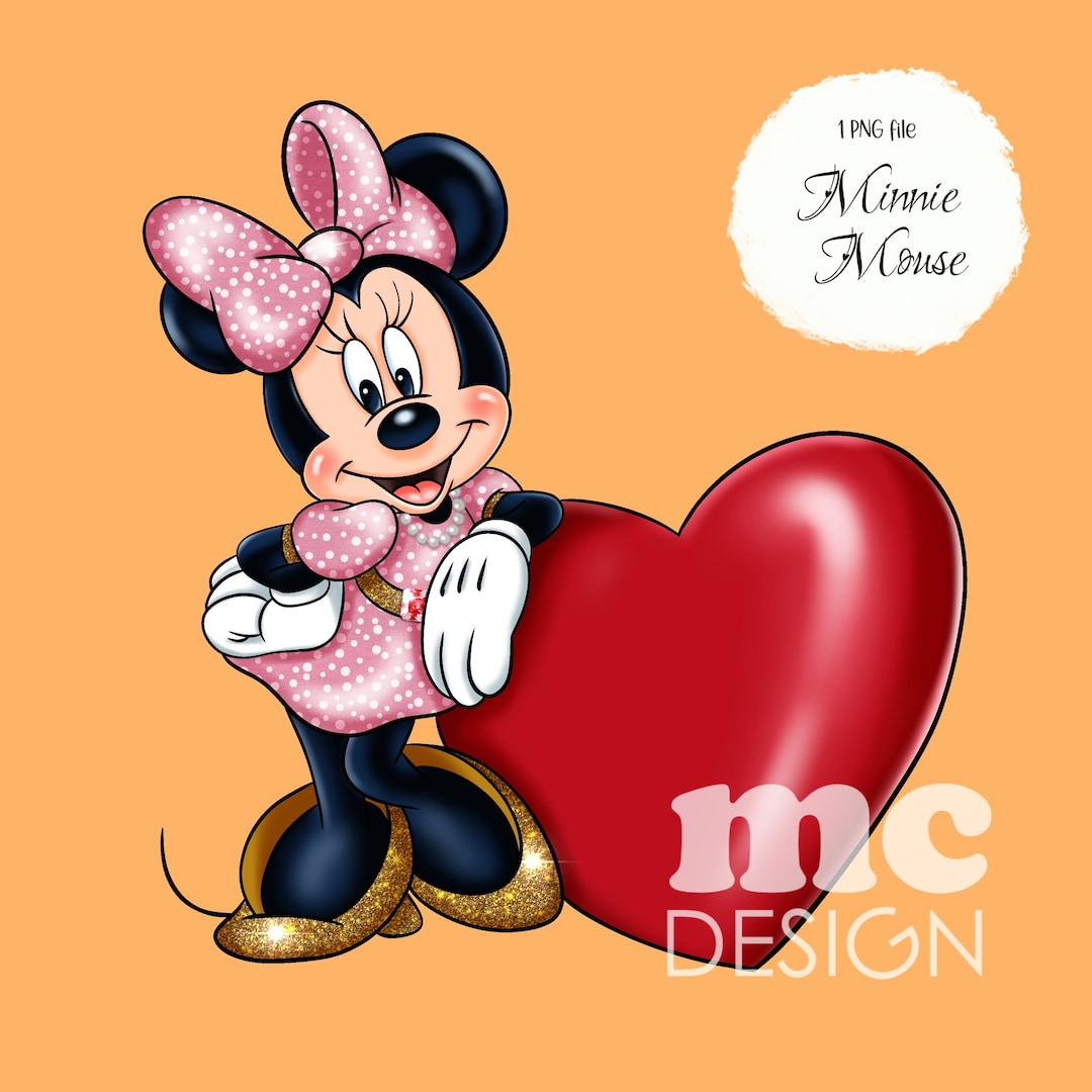 Minnie Mouse PNG File | Minnie Heart | Minnie Sublimation Design ...
