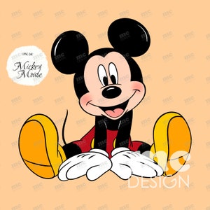 Mickey Mouse PNG File | Mickey Sitting | Mickey Sublimation Design ...