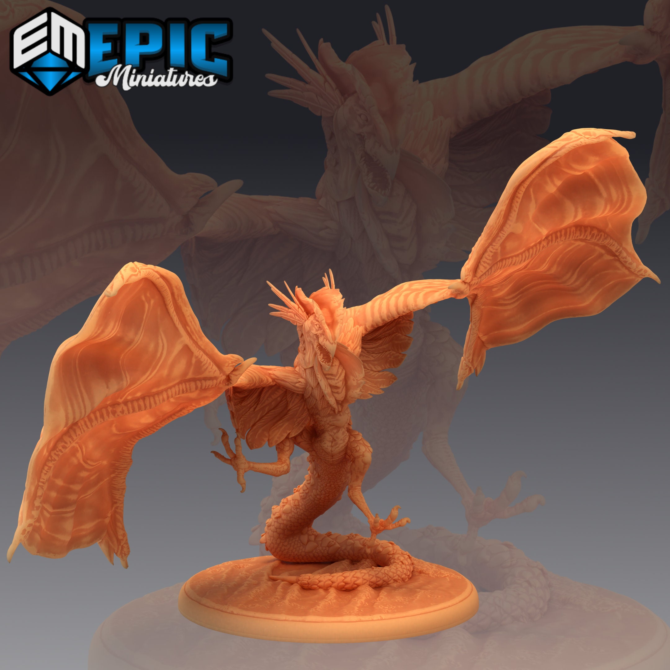 Cockatrice Dandd Resin 3d Printed Etsy