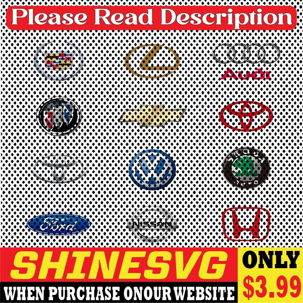 Bundle 12 Files Car Brands Logos Svg Car Cutting File Car - Etsy