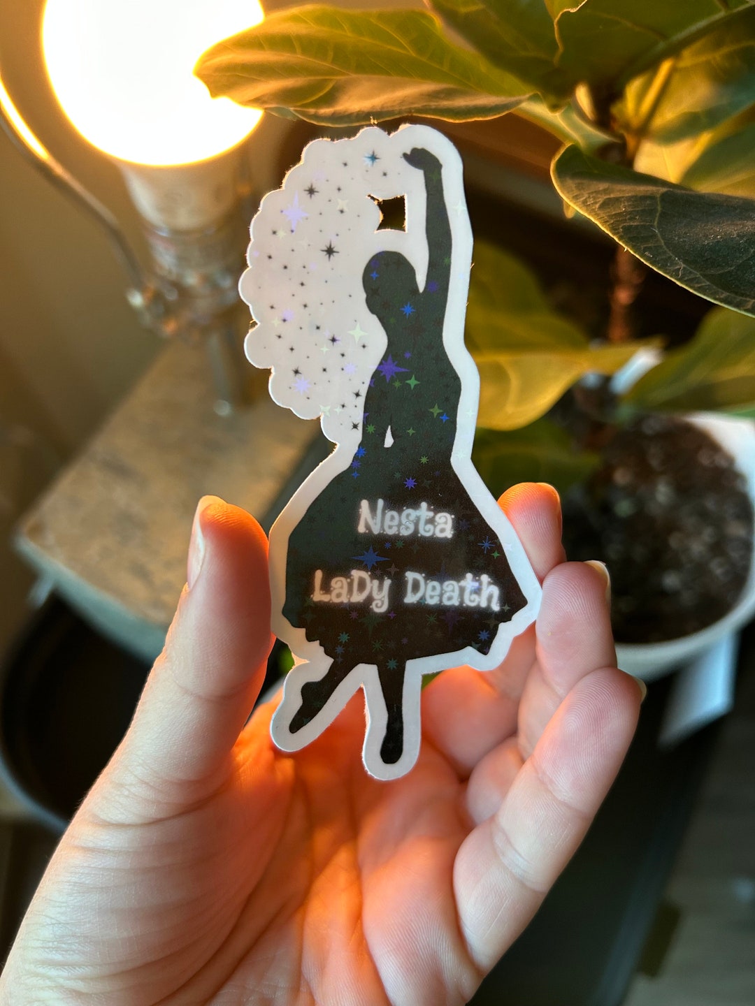 Nesta Lady Death Holographic Sticker ACOTAR - Etsy