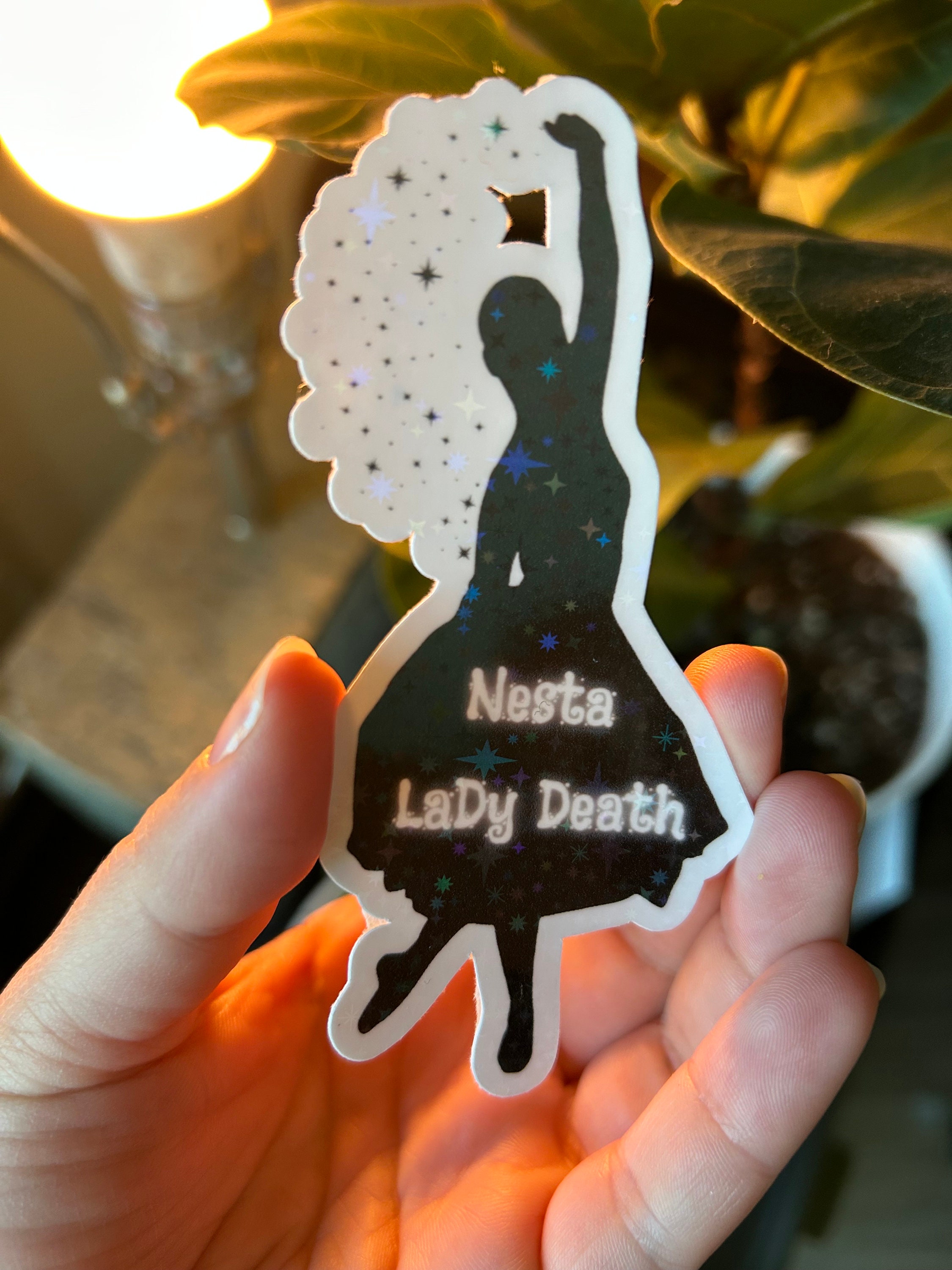 Nesta Lady Death Holographic Sticker ACOTAR - Etsy