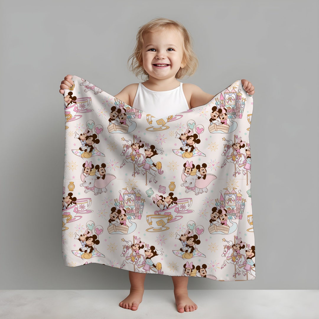 Mickey Mouse Baby Blanket, Minnie Mouse Blanket, Baby Shower Gift ...
