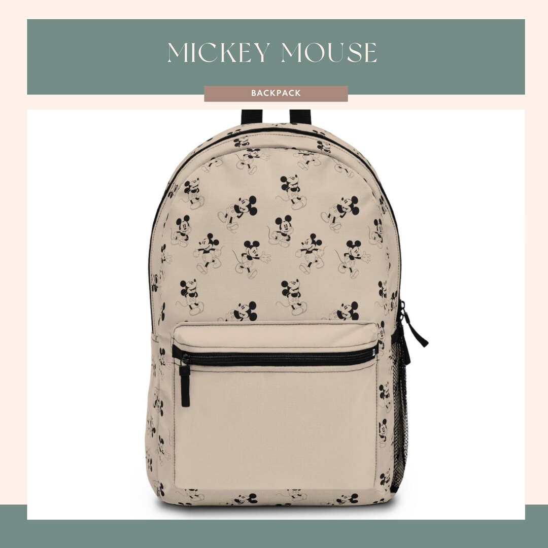 Neutral Mickey Mouse Cute Backpack School Backpack Disney Backpack ...