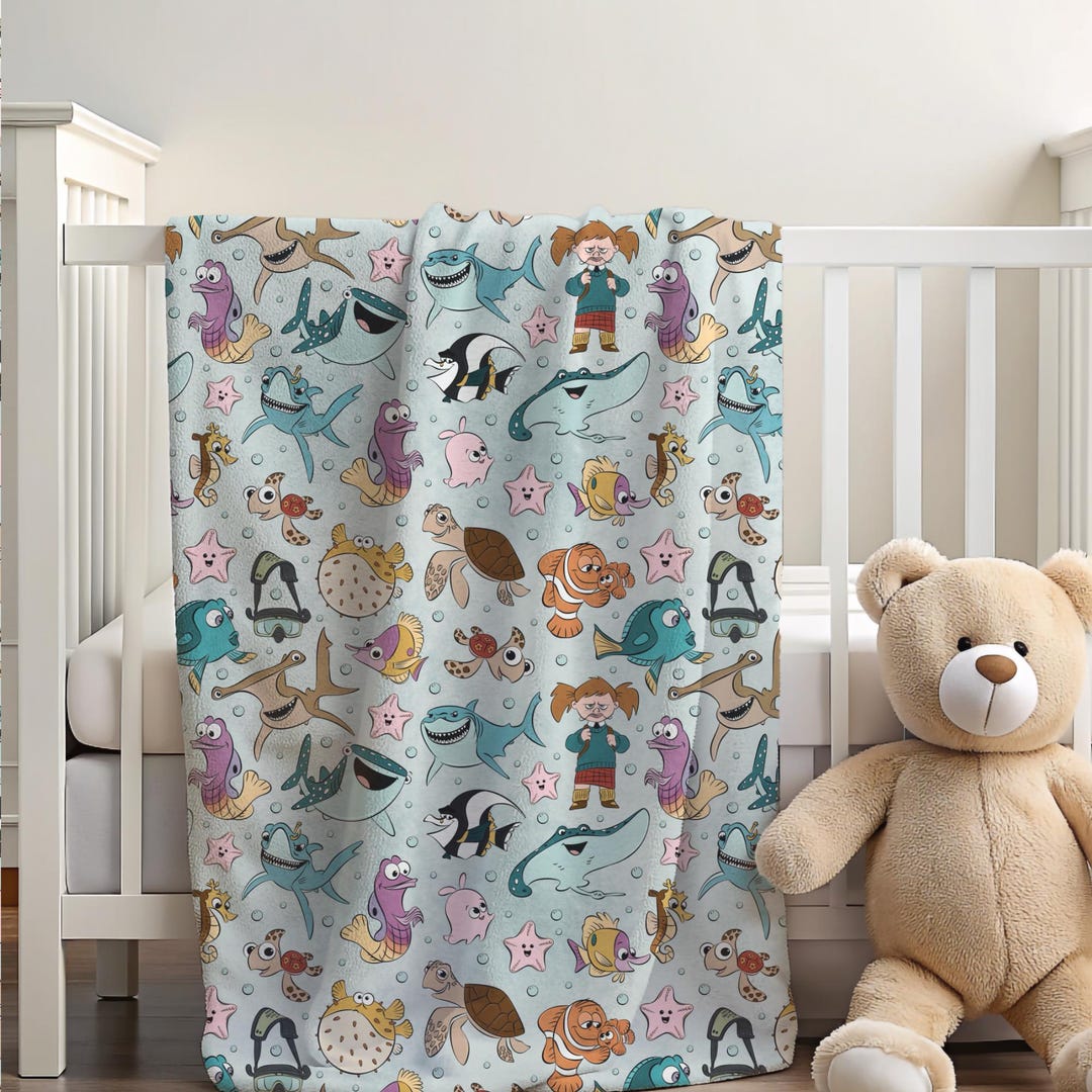 Finding Nemo Sherpa Blanket, Disney Blanket for Kids, Customizable ...