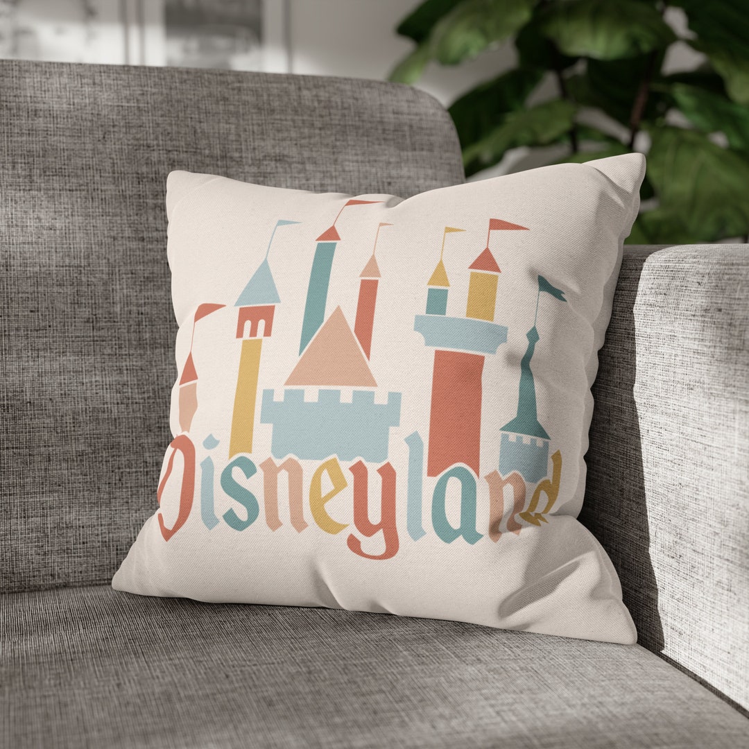 Disneyland Castle Pillow Cover, Disney Home Decor, Couch Throw Pillow ...