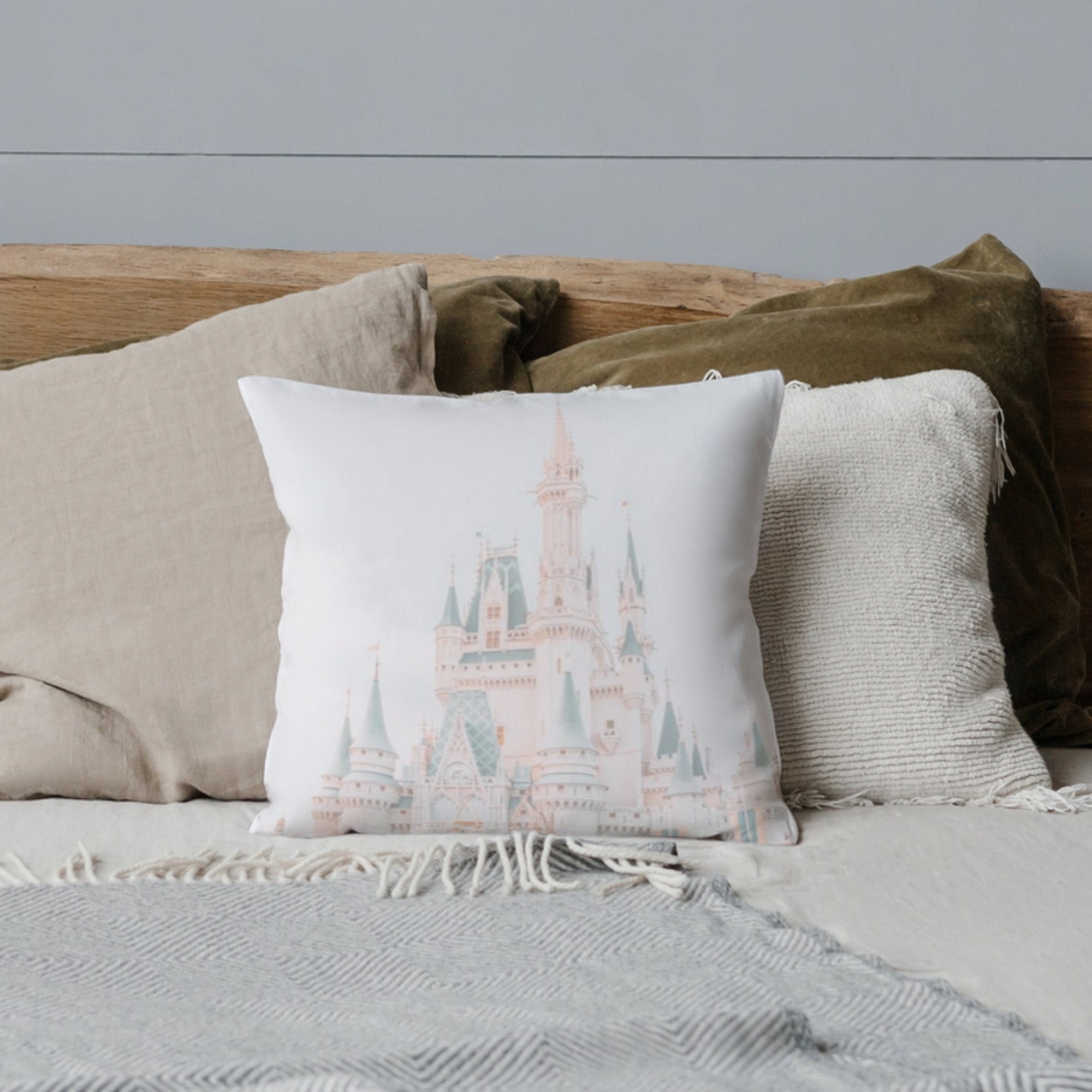 Disney Castle Pillow Cover, Disney Home Decor, Nursery Decoration ...
