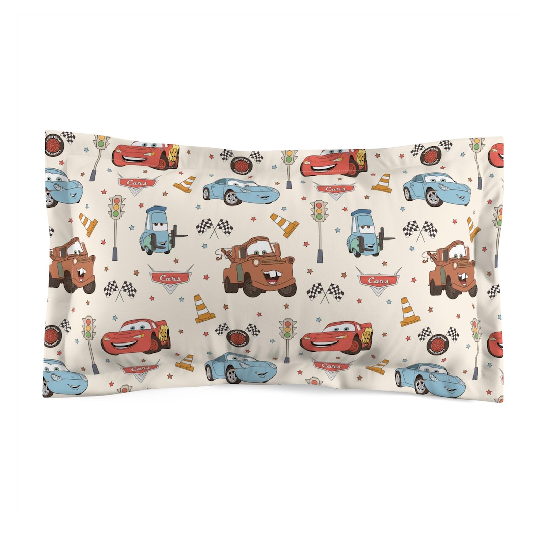 Cars Microfiber Pillow Sham for Kids, Toddler Bedding, Disney Kids Room ...