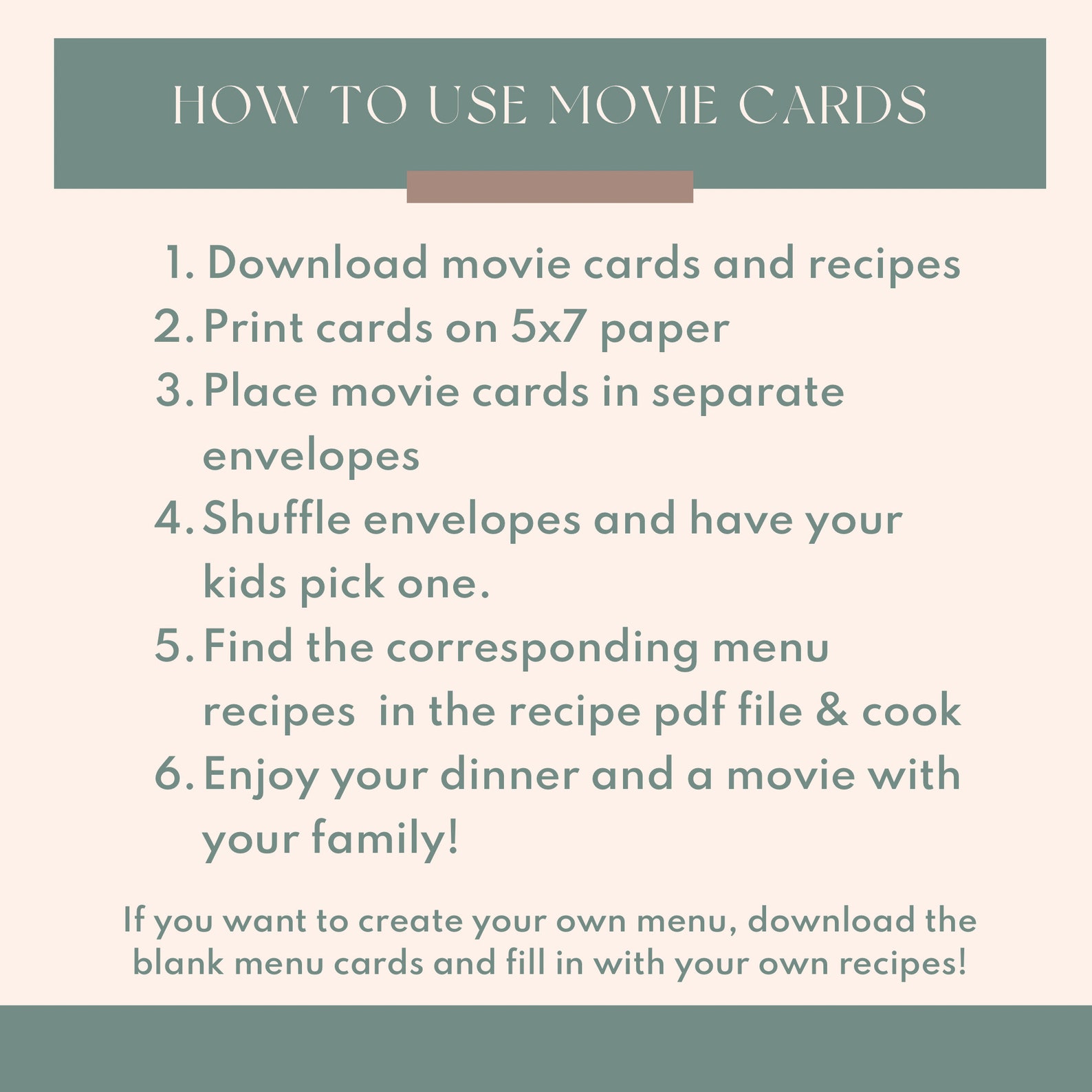 Christmas Movie Night Dinner Menu, Dinner and Movie Date Night, Fun ...