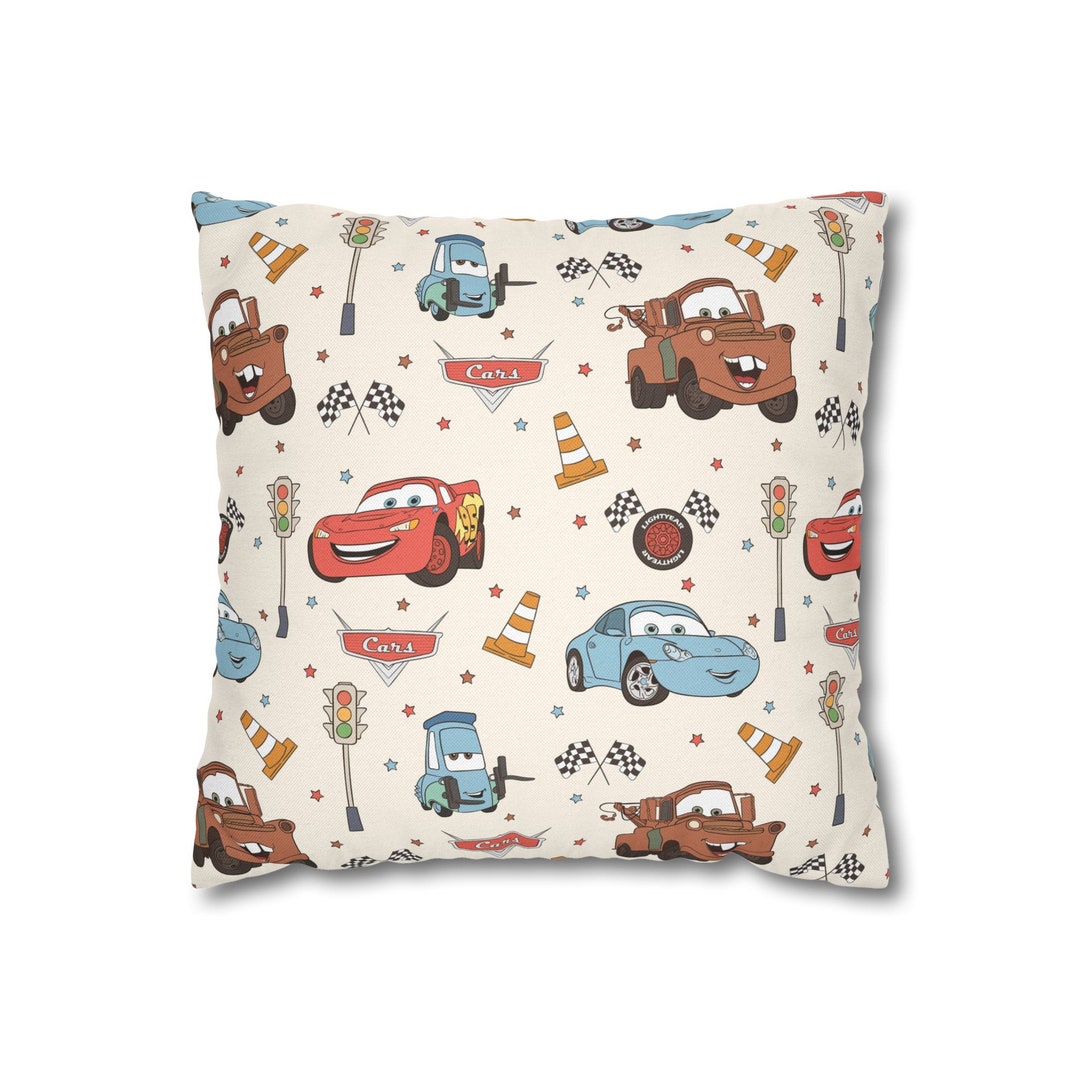 Pixar Cars Pillow Cover, Disney Home Decor Couch Throw Pillow Nursery ...