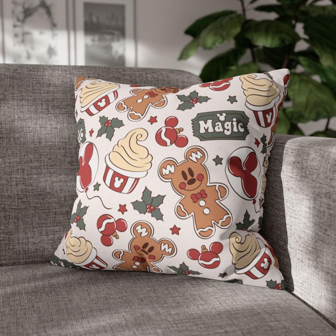 Disney Christmas Pillow Cover Disney Home Decor Throw Pillow Decorative ...